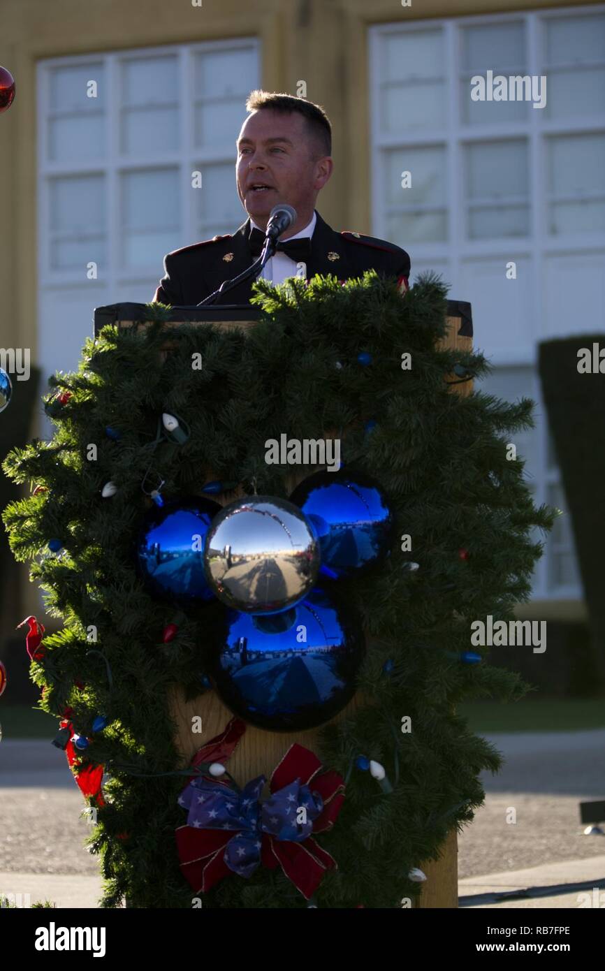 U.S. Marine Corps Master Gunnery Sgt. Brian Paradis with Marine Band ...