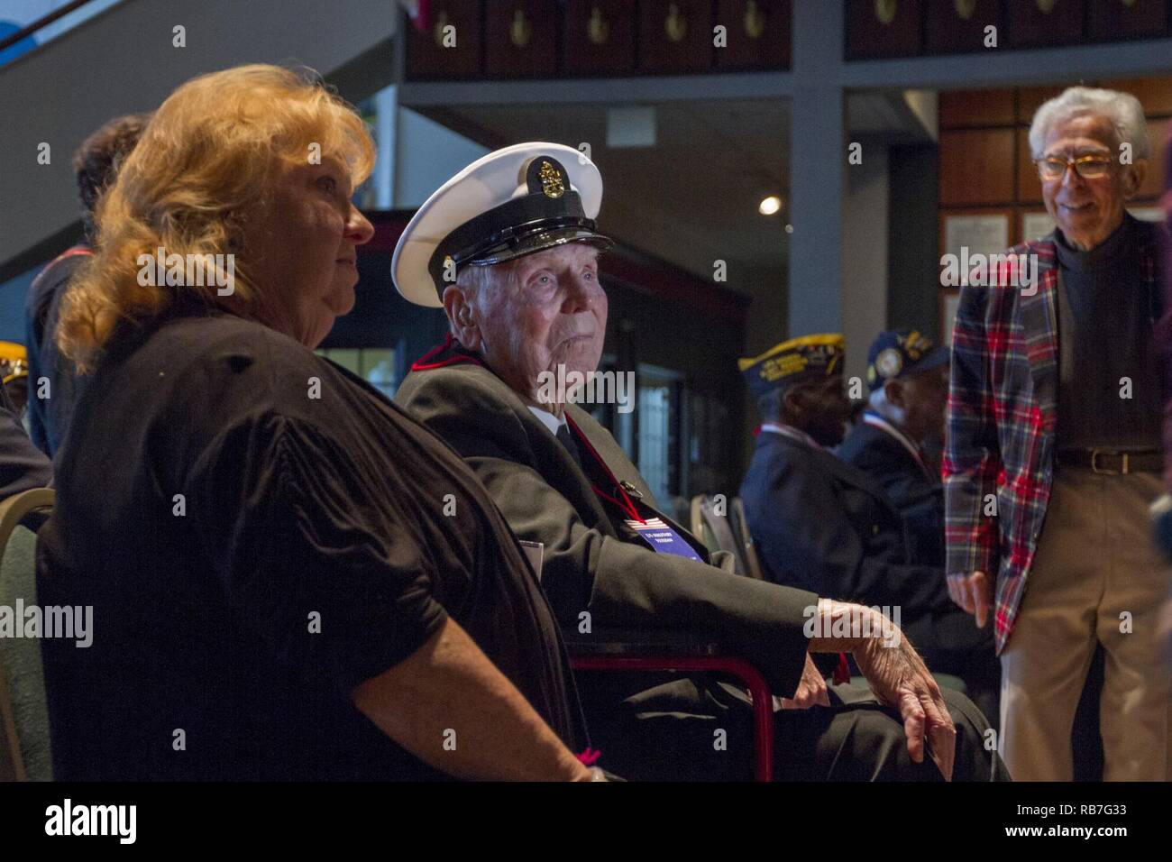 Retired Navy Chief Petty Officer, Glover Manning, an engineman aboard ...