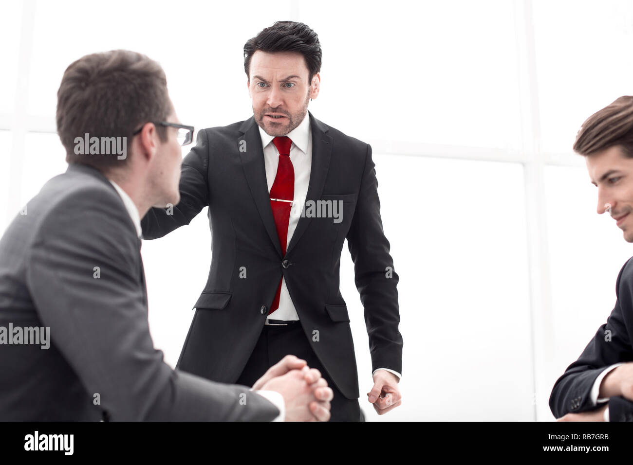 Group of angry people talking hi-res stock photography and images - Alamy