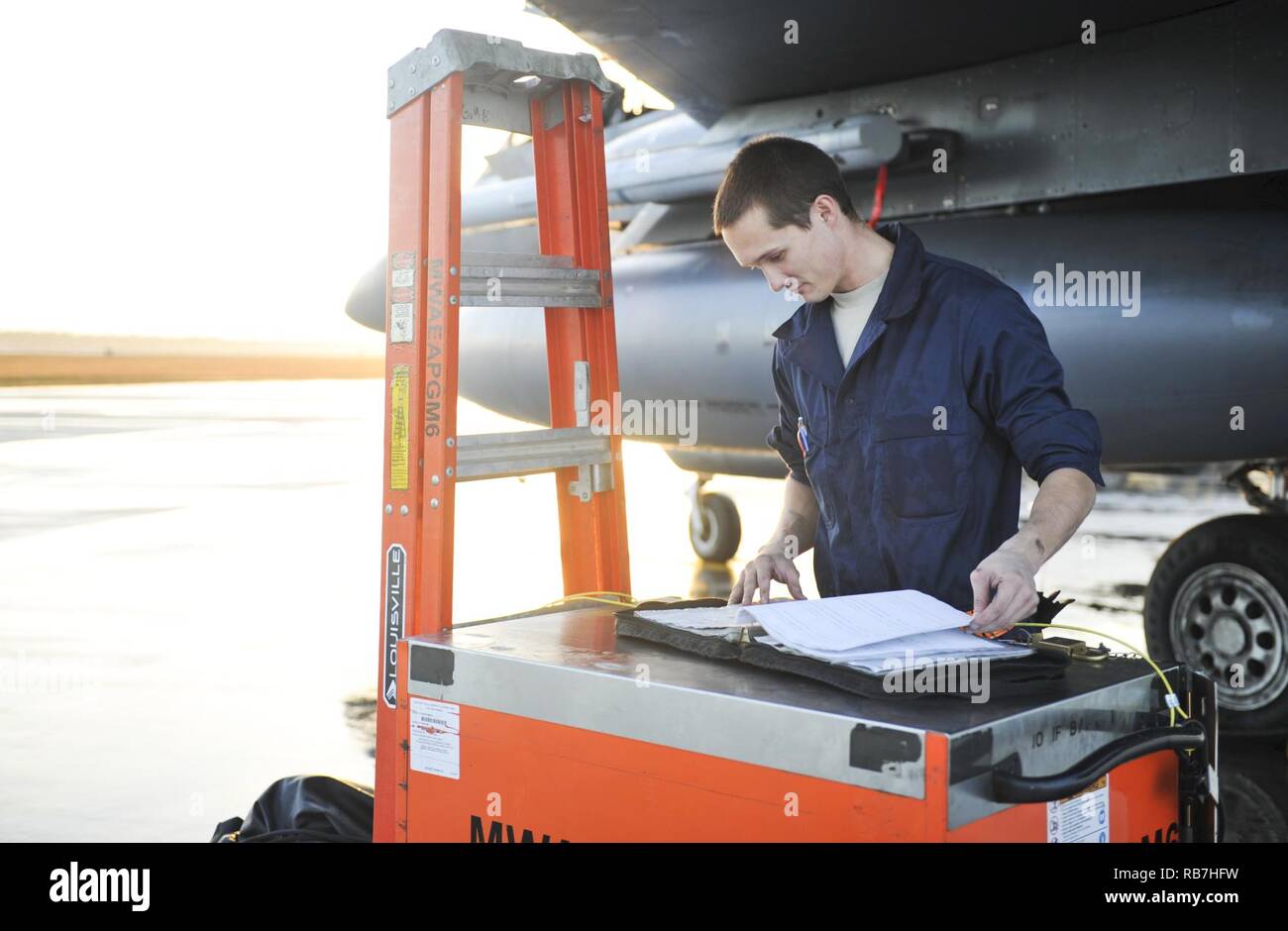 U.S. Air Force Airman 1st Class Morgan Cisna, an F-15E Strike Eagle ...