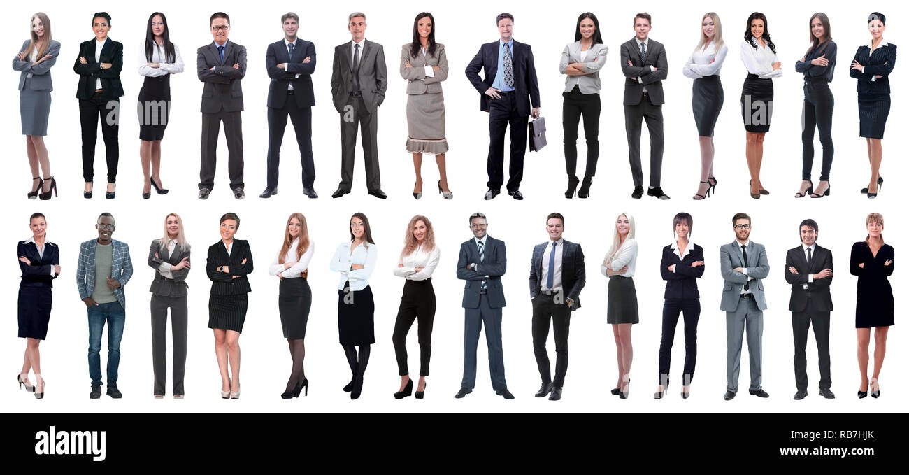 successful business people isolated on white background Stock Photo - Alamy