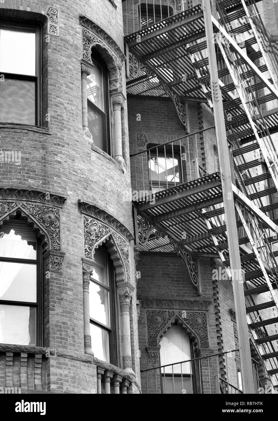 Red brick fire house Black and White Stock Photos & Images - Alamy