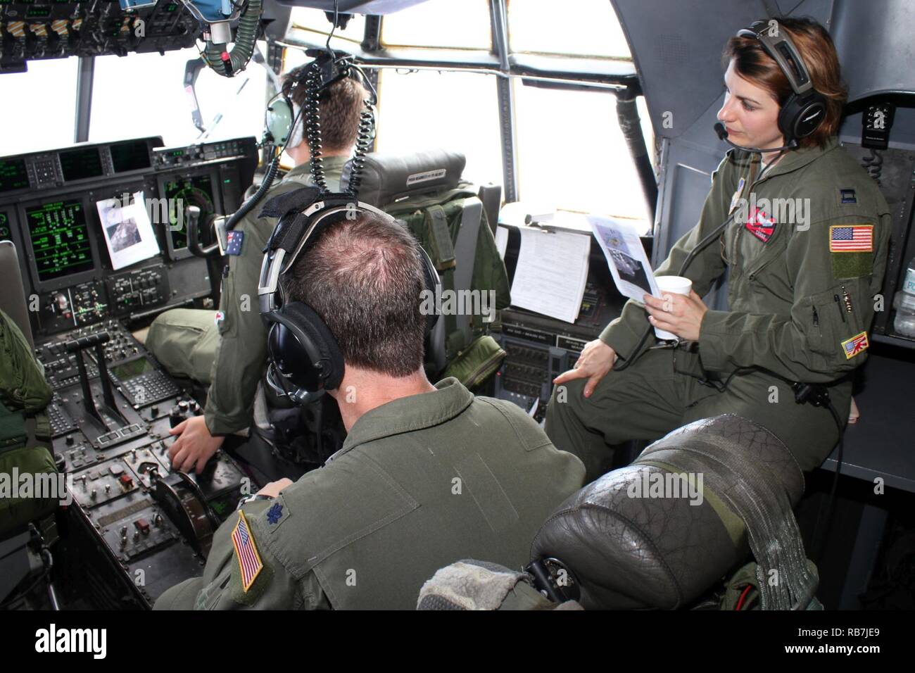 Lieutenant Cerre Dolby, a C-130J pilot with the United States Air Force ...