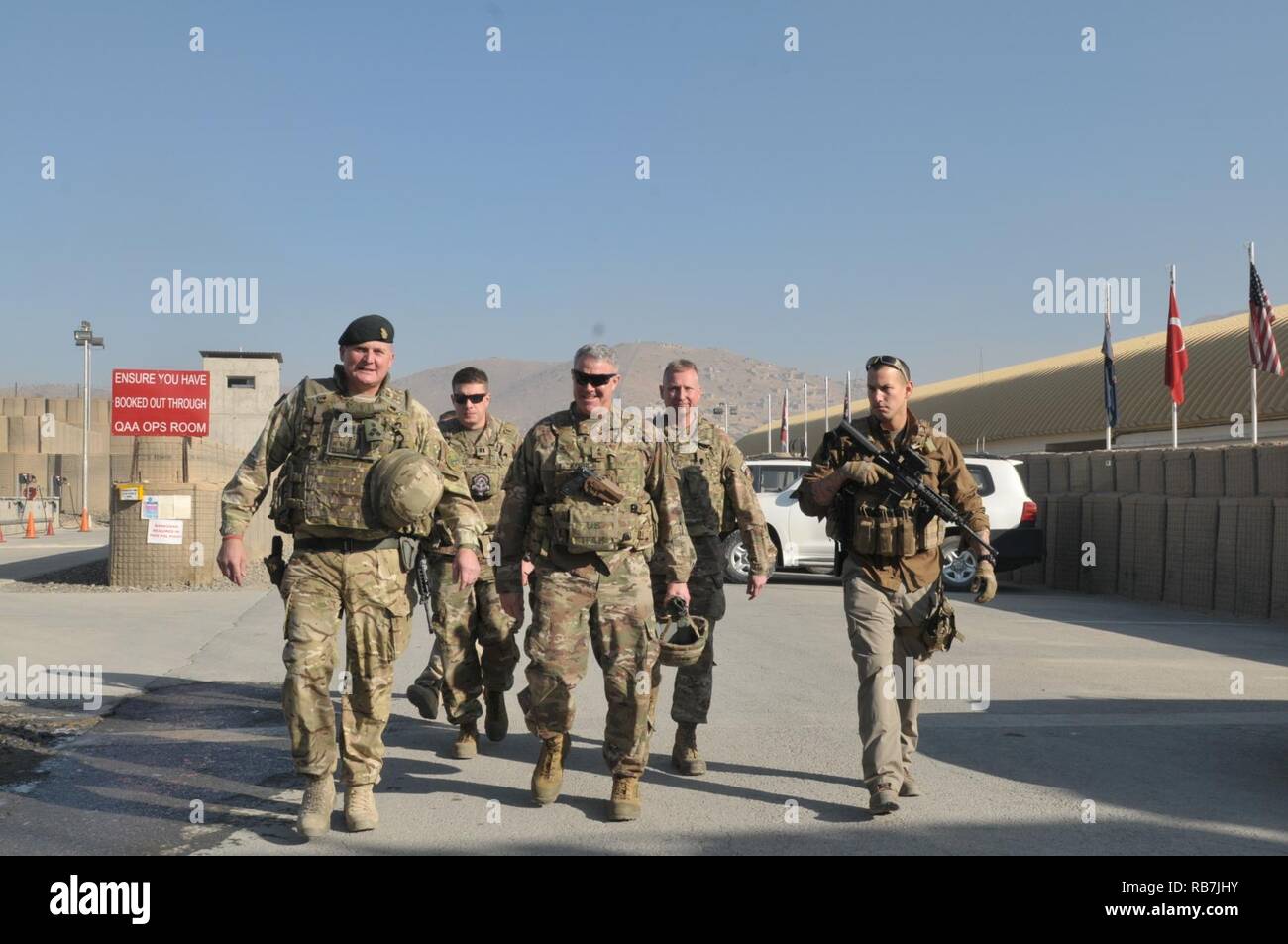 British Brig. Gen. Ian Rigden (left), commanding officer overseeing the ...