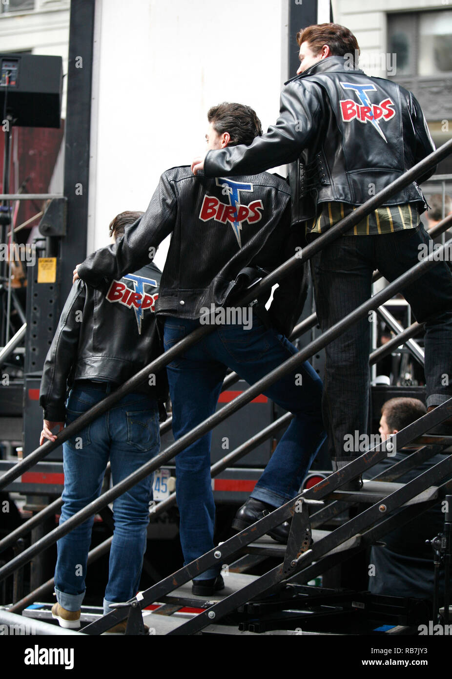 Derek Keeling & Ace Young & Keven Quillon ( GREASE ) attending BROADWAY ...