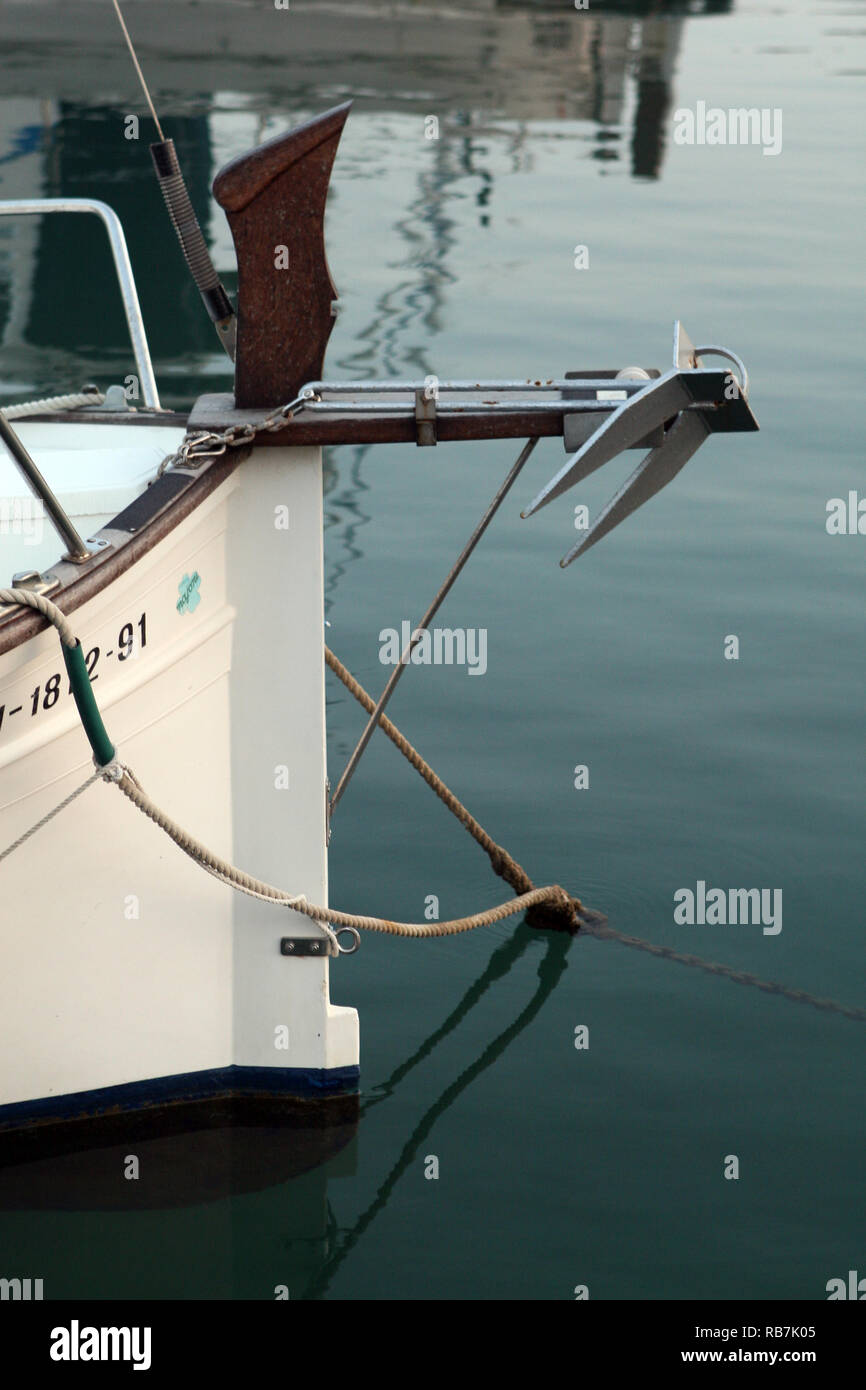 boat front in Mallorca Stock Photo - Alamy