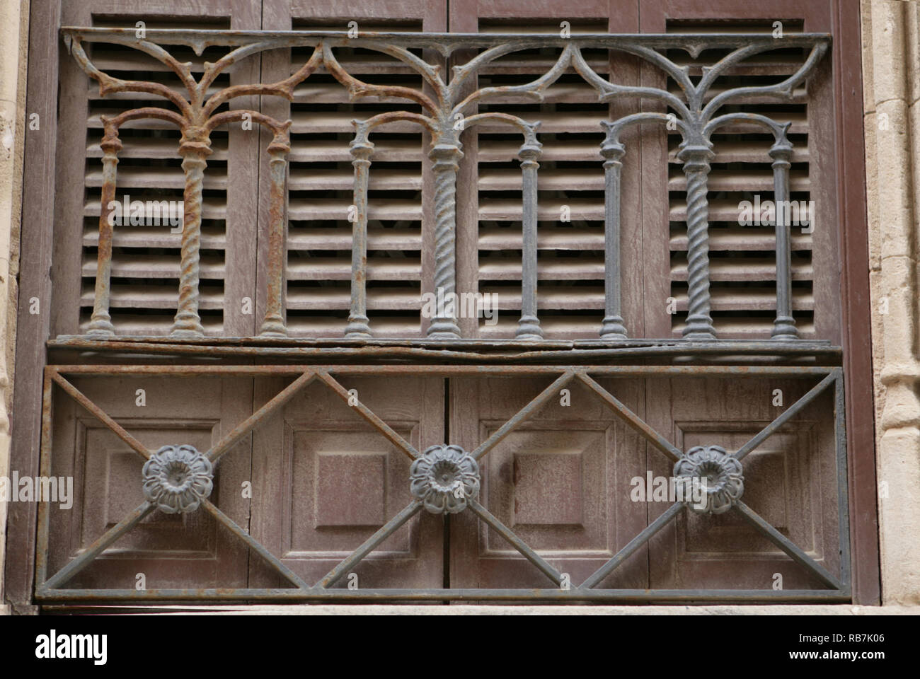 street window in Palma Mallorca Stock Photo - Alamy