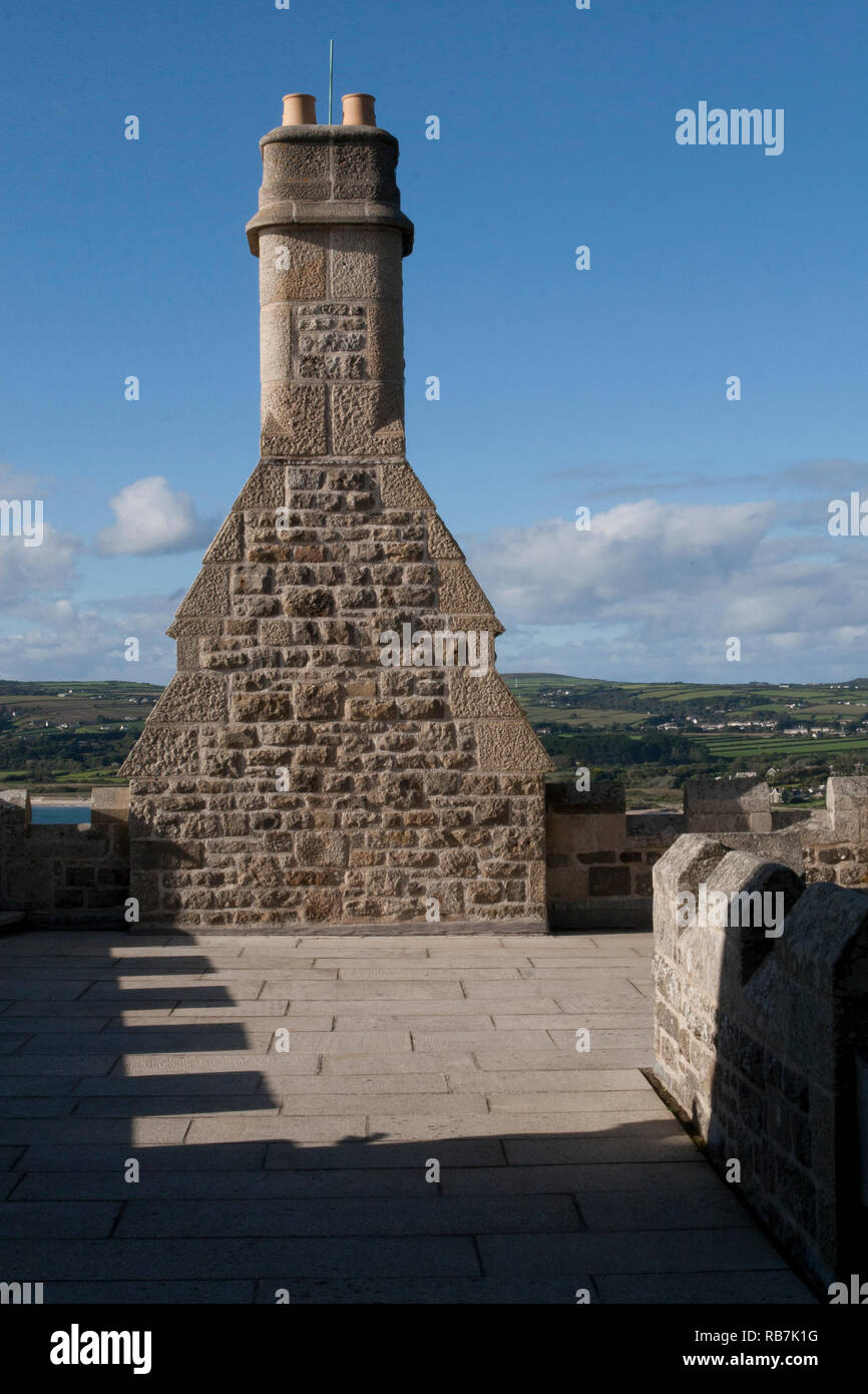 Chimney at St Michael's Mount ,Cornwall Stock Photo - Alamy