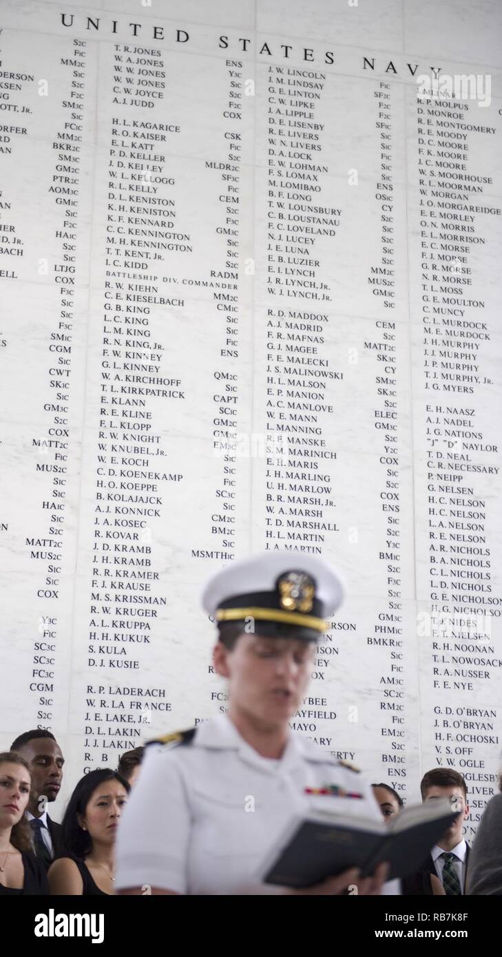 PEARL HARBOR (Dec. 6, 2016) Lt. Emily Rosenzweig, a chaplain assigned ...