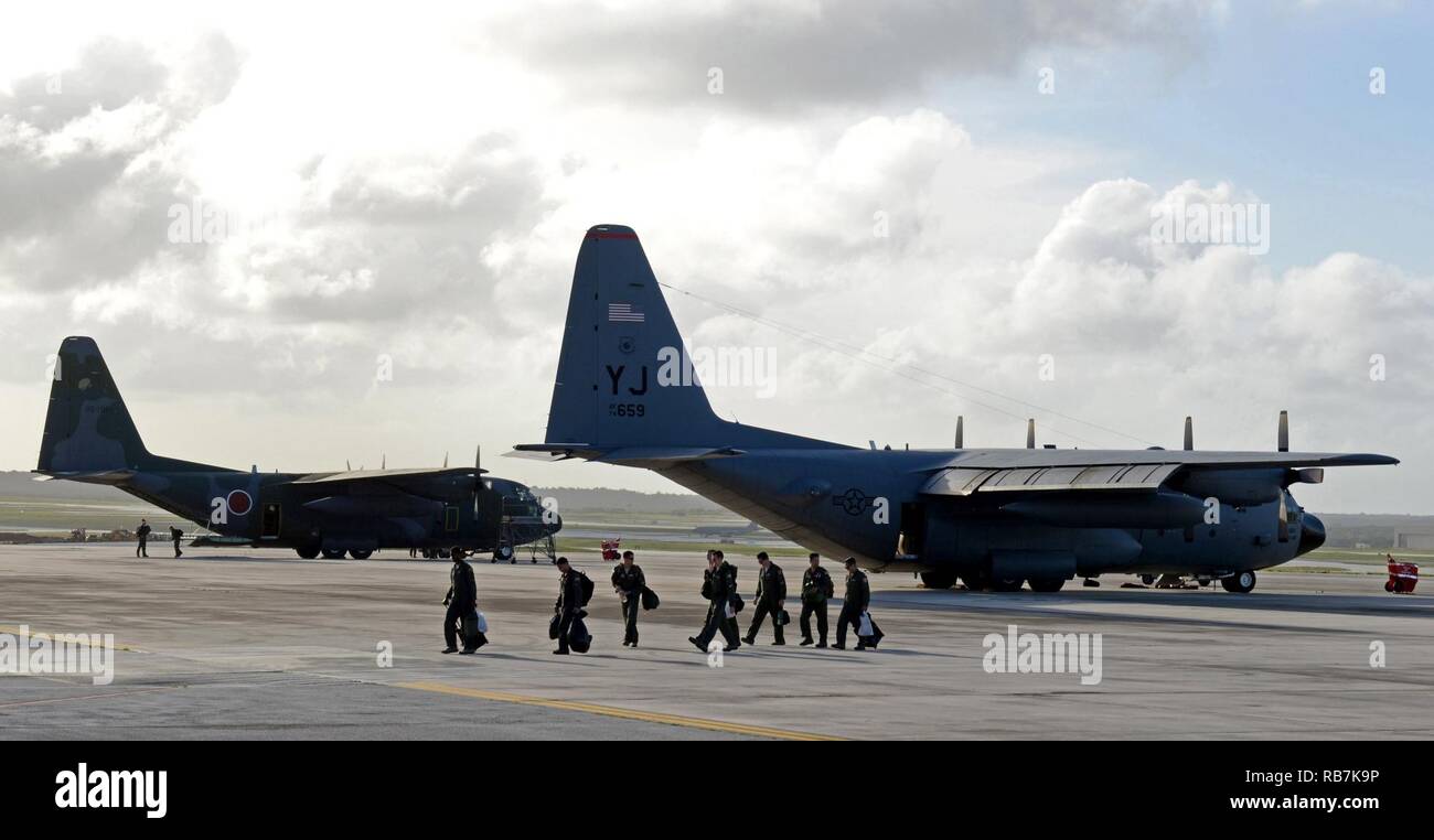 U.S. Air Force Airmen assigned to the 36th Airlift Squadron, Yokota Air ...