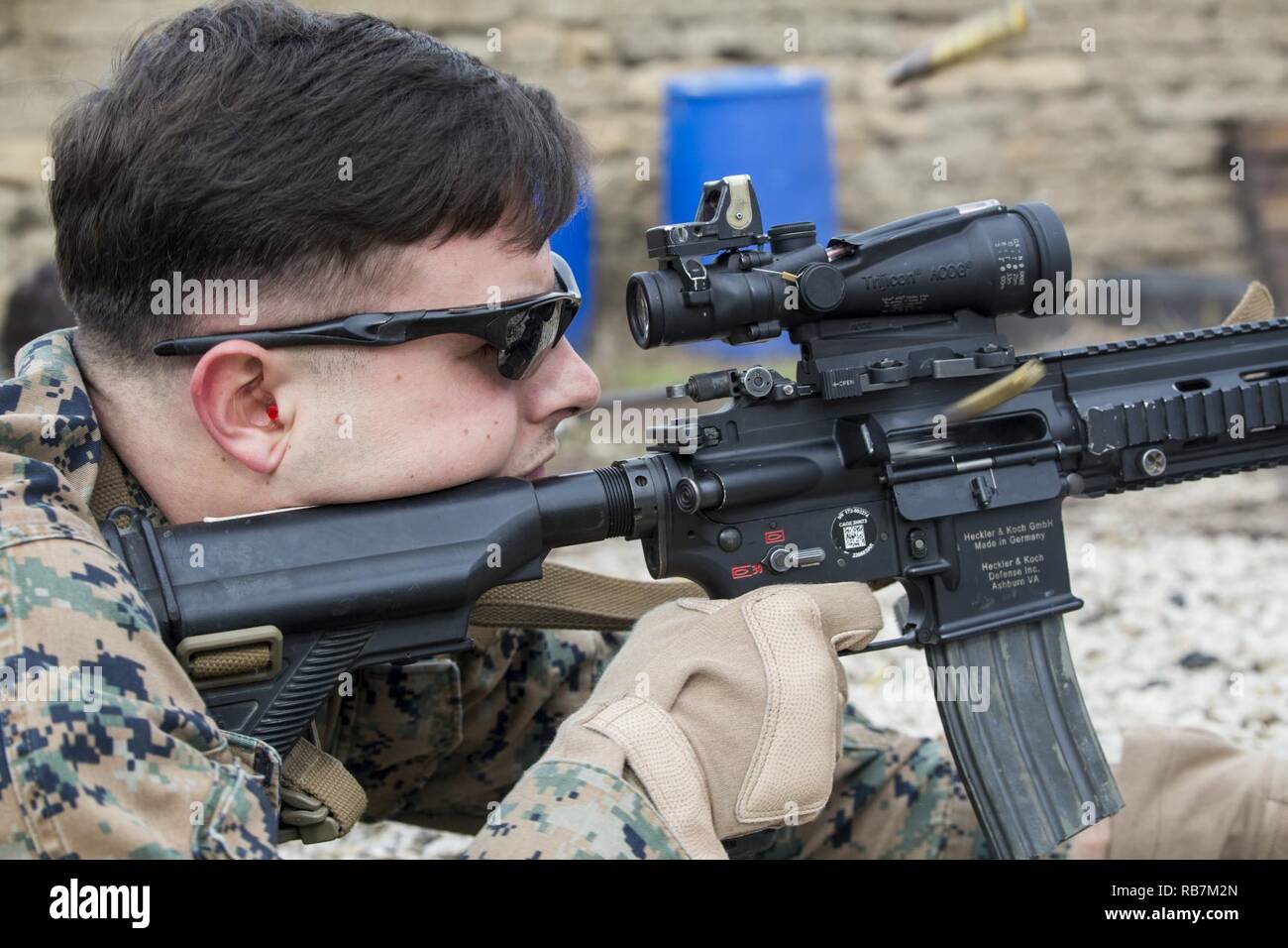 A Marine assigned to Special Purpose Marine Air-Ground Task Force ...