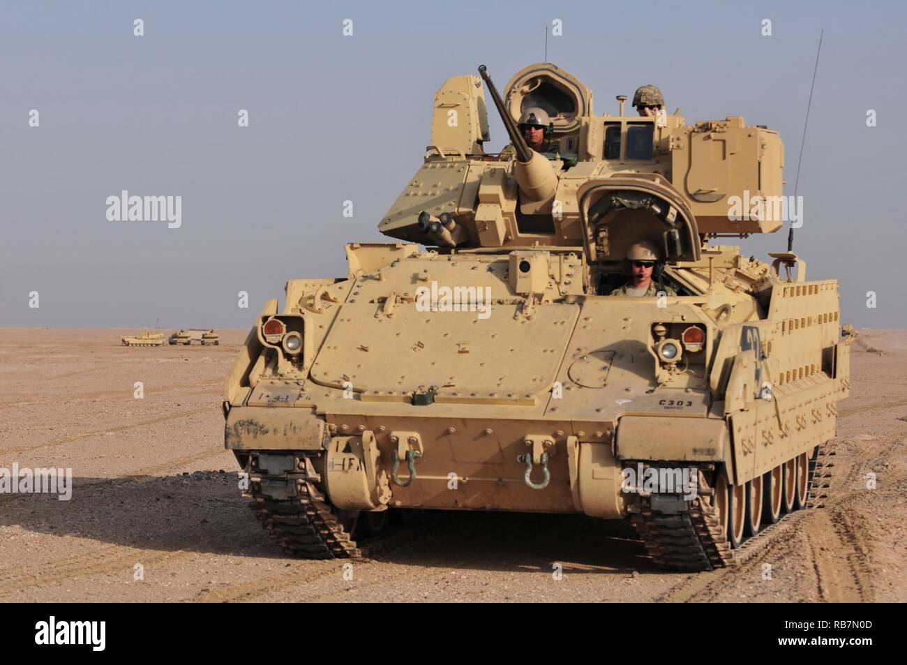 U.S. Army and Kuwaiti Land and Air forces move to engage targets during ...