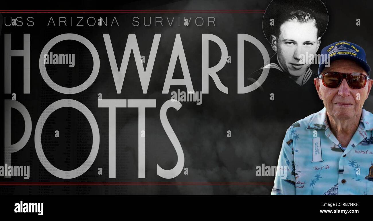 An illustration of Howard Kenton Potts, Navy veteran and Pearl Harbor ...