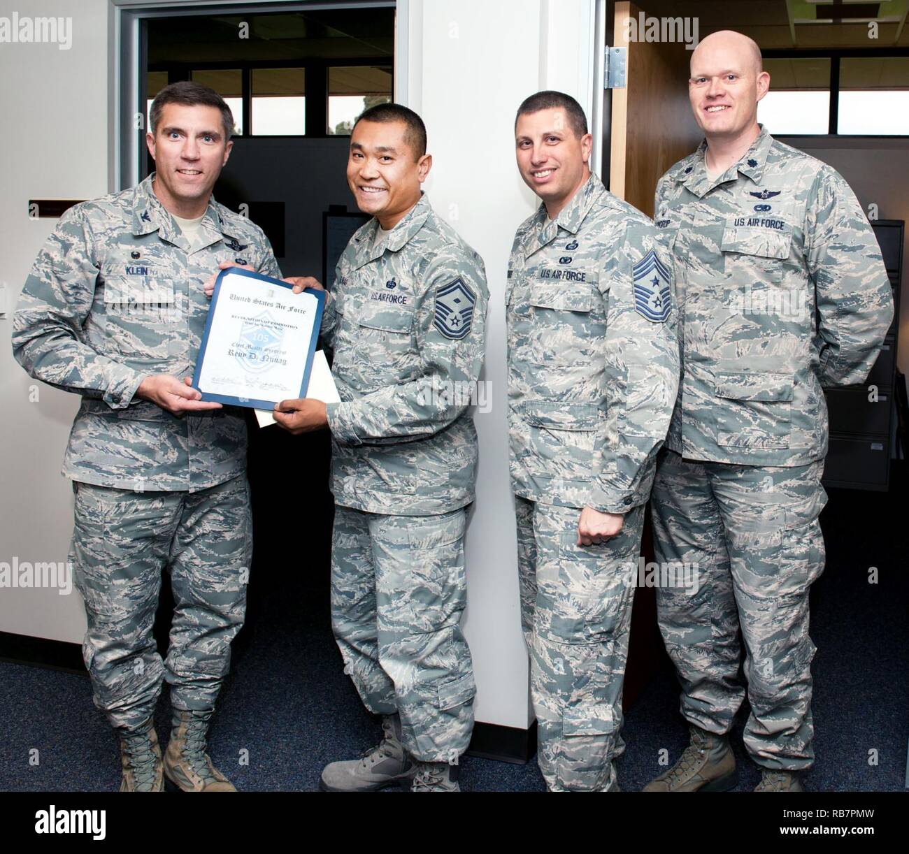 U.S. Air Force Col. John Klein, 60th Air Mobility Wing commander and ...