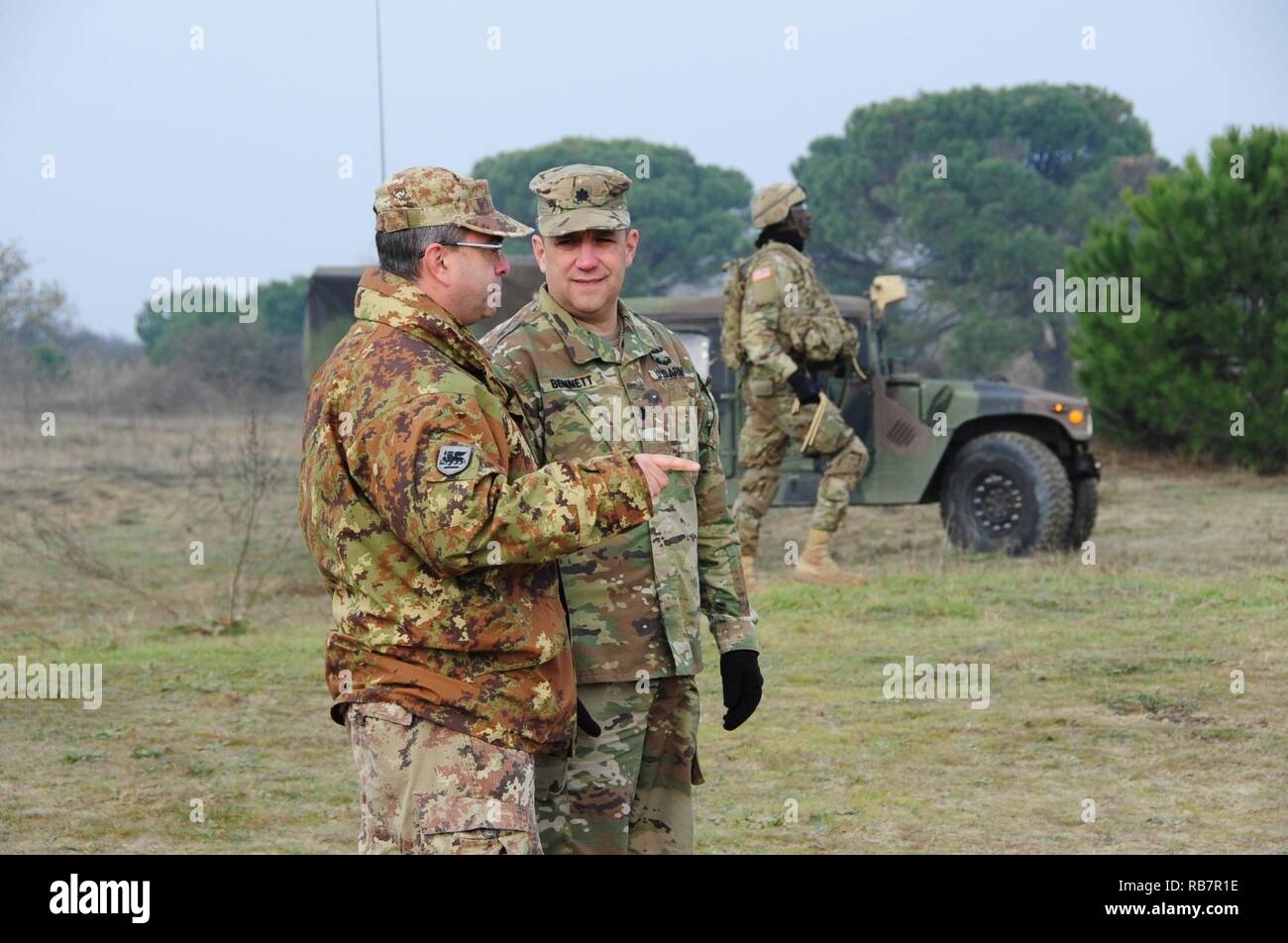 From right: U.S. Army Lt. Col. Benjamin A. Bennet, commander of 54th ...