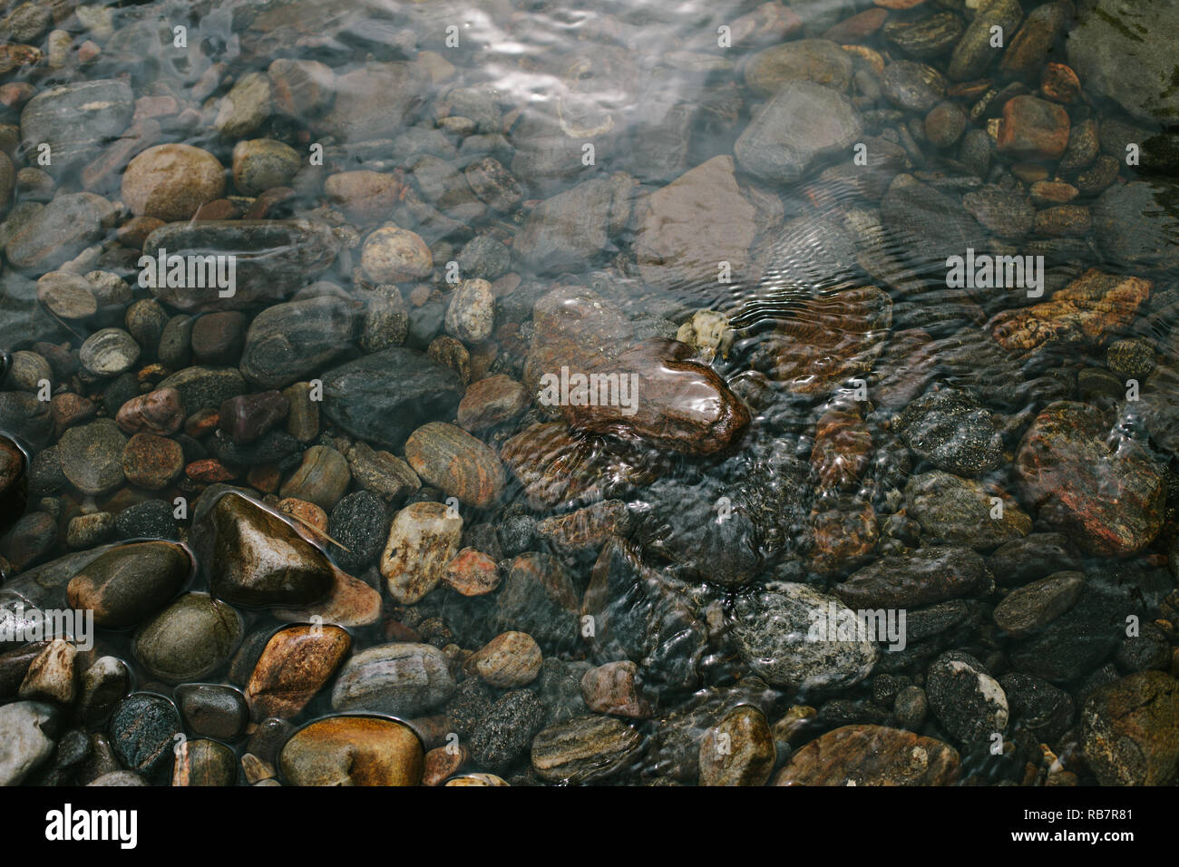 Clear water running over rocks in a Scottish river, UK Stock Photo - Alamy
