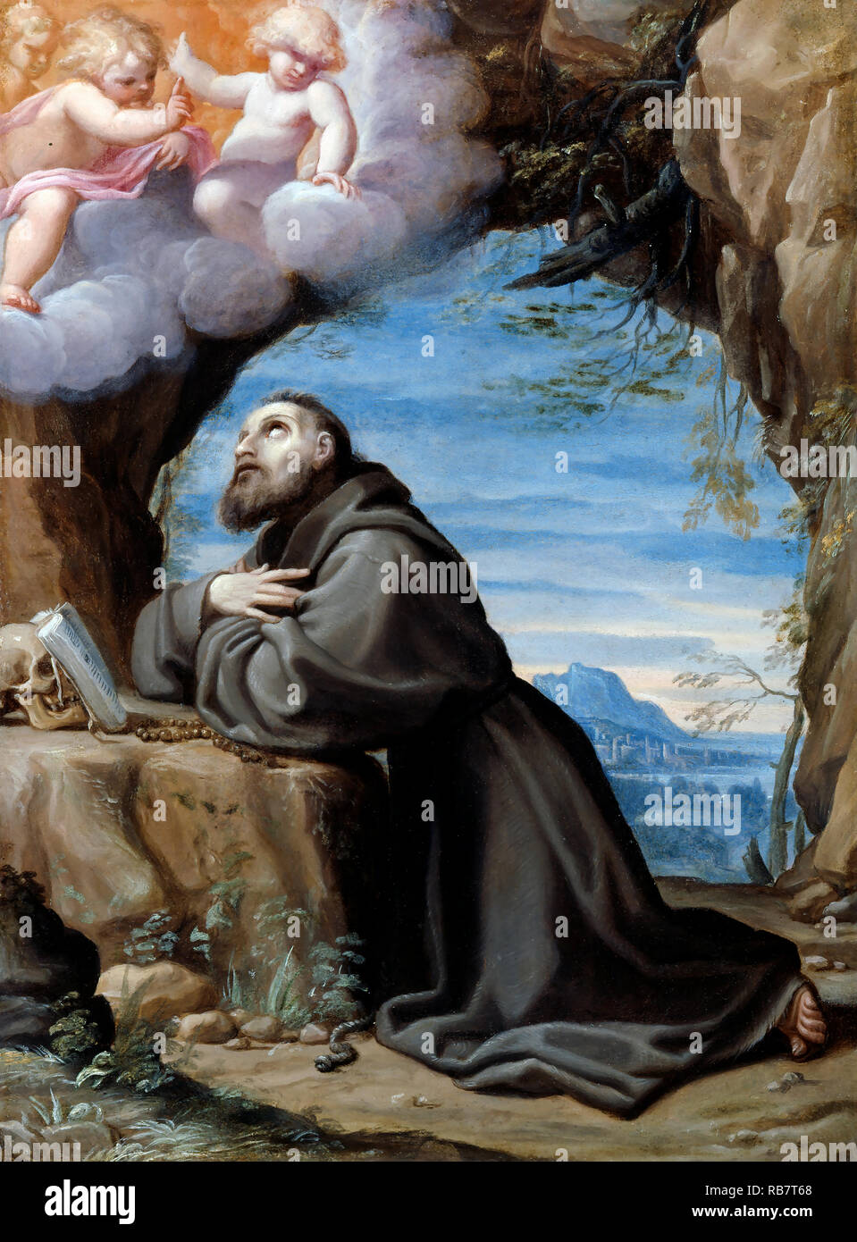 Ludovico Carracci, St Francis in Meditation, Circa 1580 Copper Oil ...