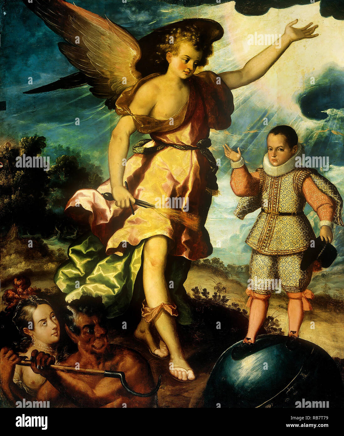 Luis Juarez, The Guardian Angel, Oil on wood, Museo Nacional de Arte ...