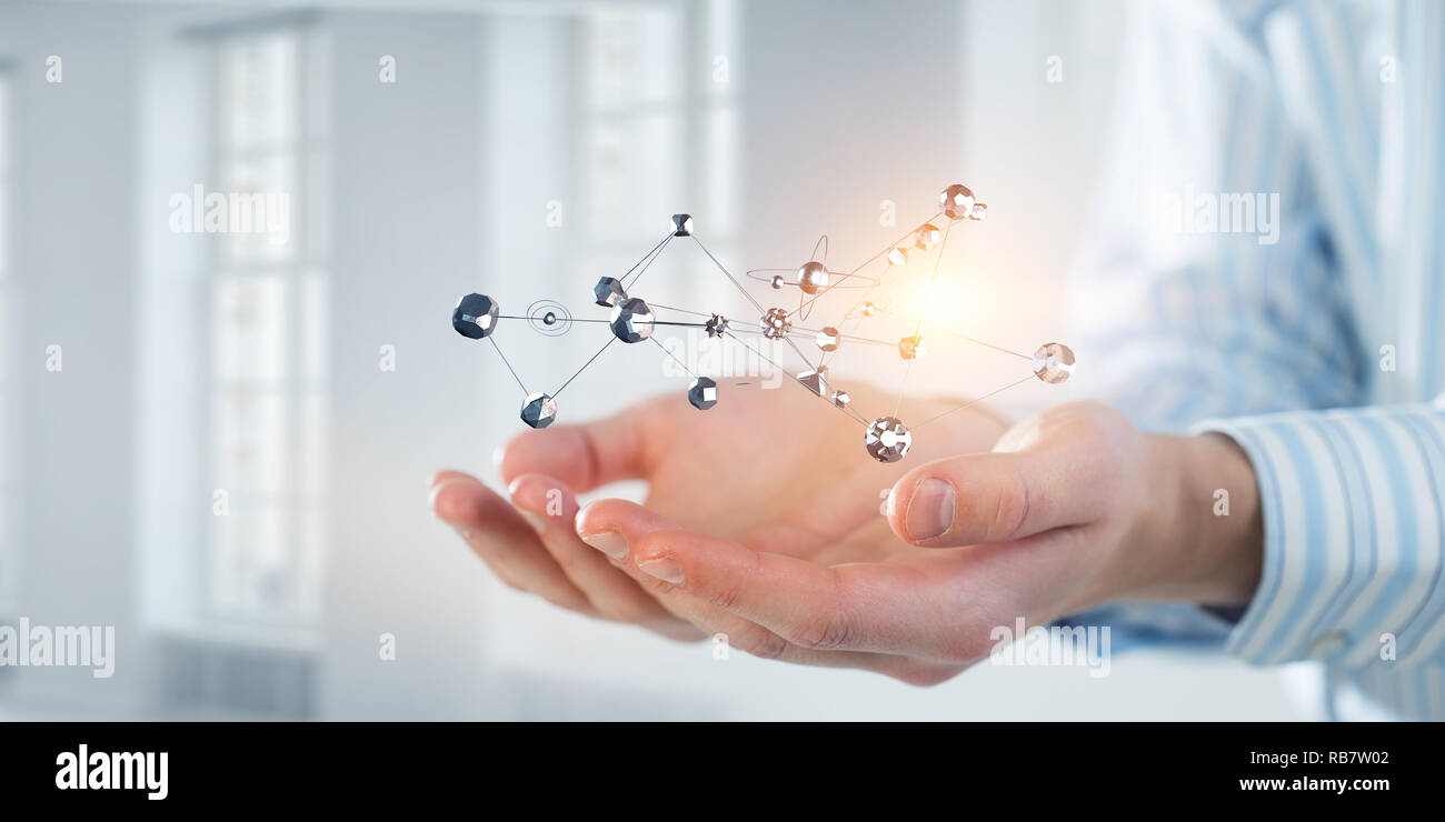 Wireless interaction and connection. Mixed media Stock Photo - Alamy