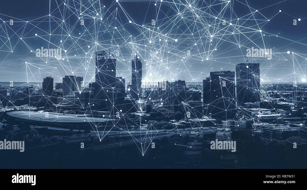 Wireless interaction and connection. Mixed media Stock Photo - Alamy