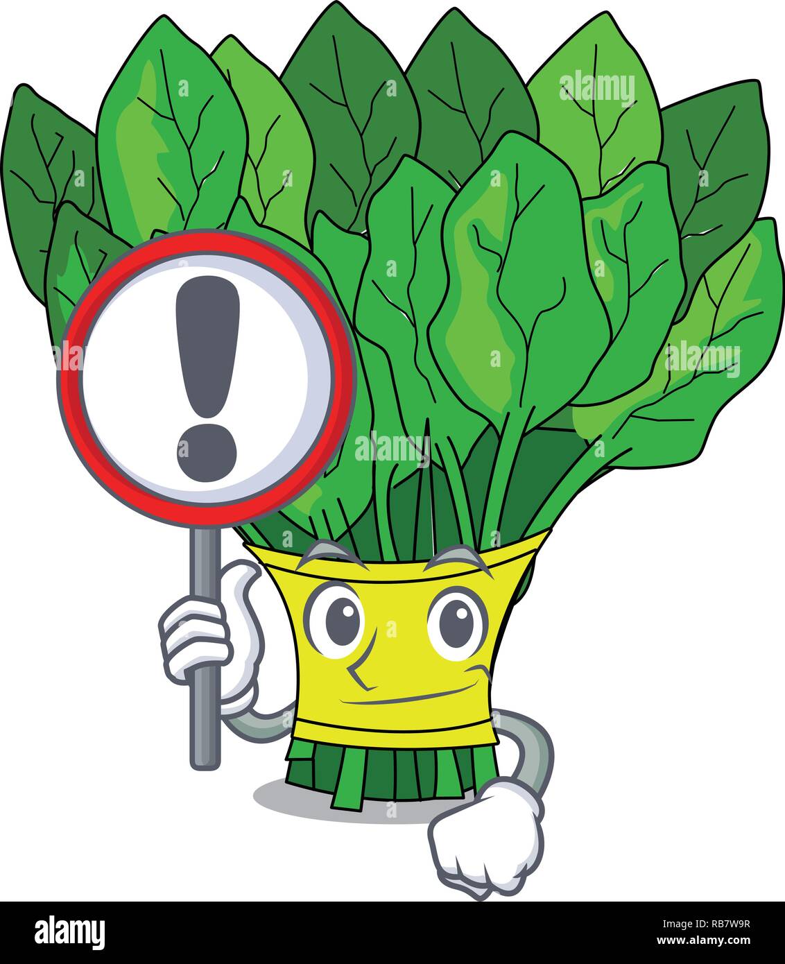 With sign spinach in a the cartoon basket Stock Vector Image & Art - Alamy