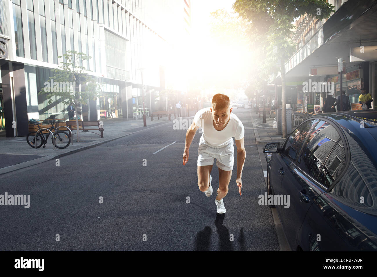 Athletic young mixed race man hi-res stock photography and images - Alamy