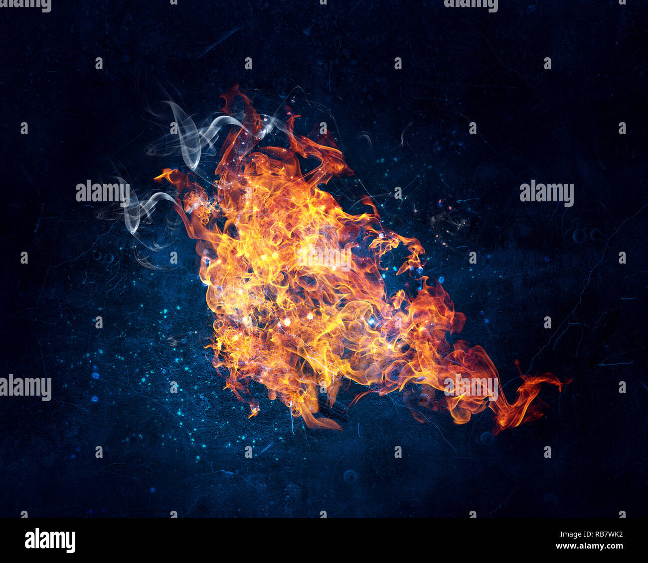 Fire burning bright Stock Photo - Alamy