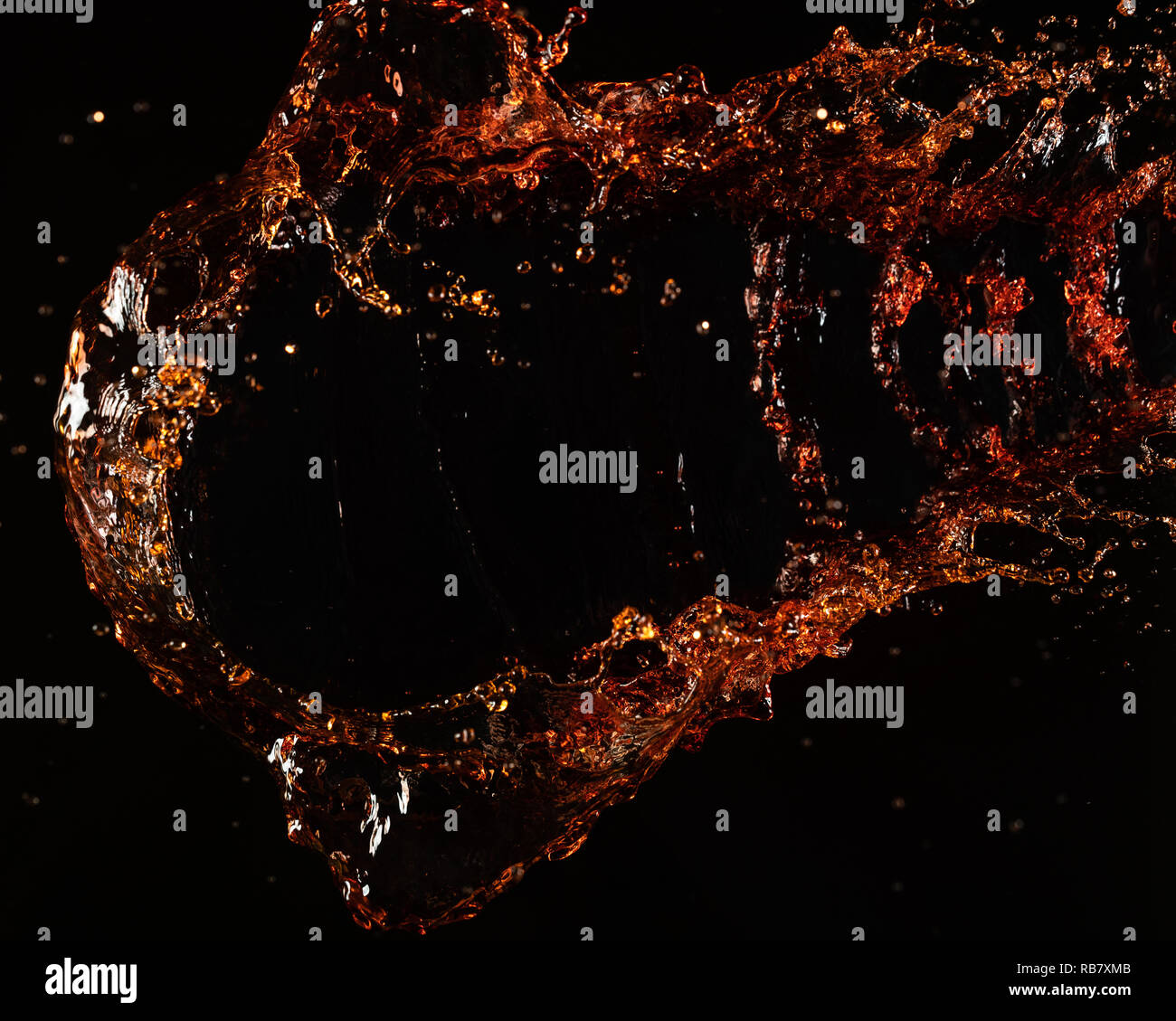 Water Splash overhead view on black background Stock Photo - Alamy