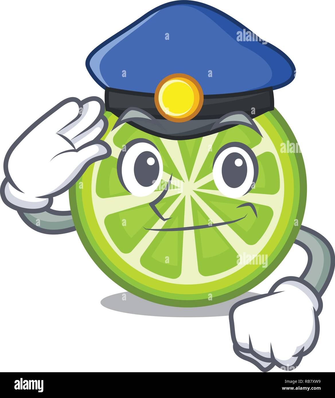 Police green lemon slices in cartoon glass Stock Vector Image & Art - Alamy