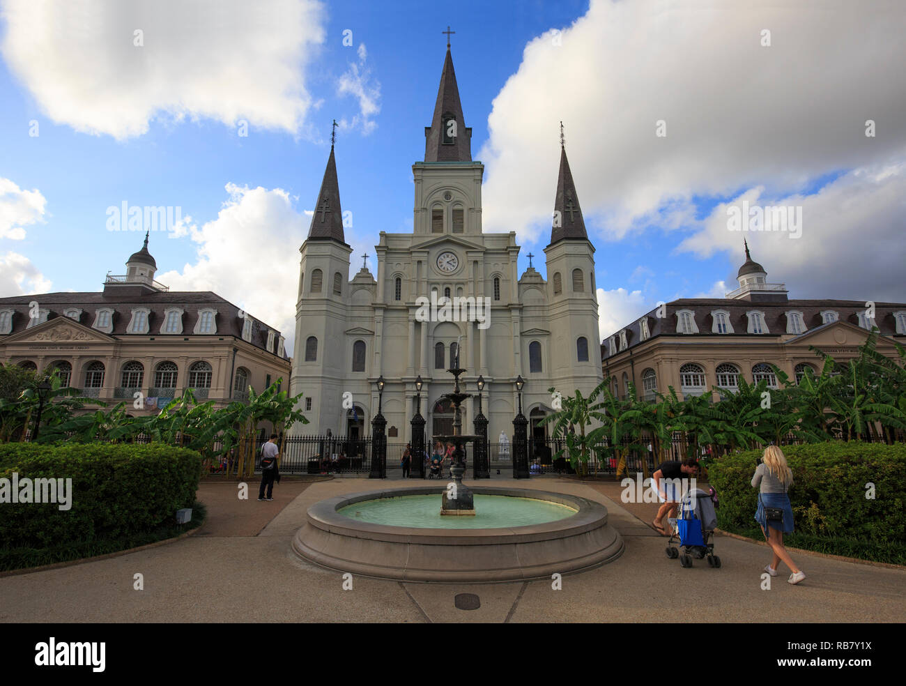 St. Louis Church at the end of Jackson Square in the French Quarter of ...
