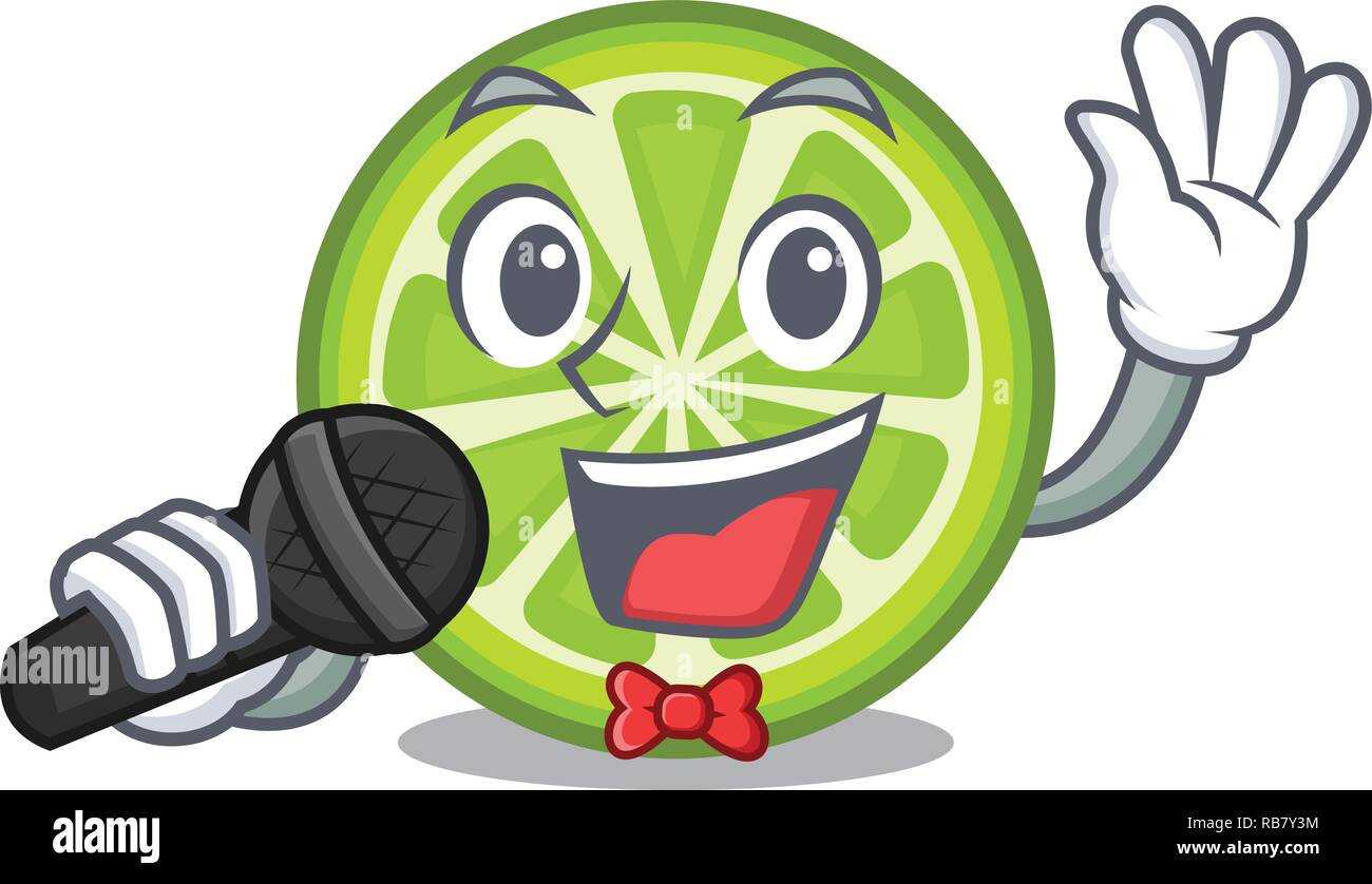 Singing green lemon slices in character fridge Stock Vector Image & Art ...