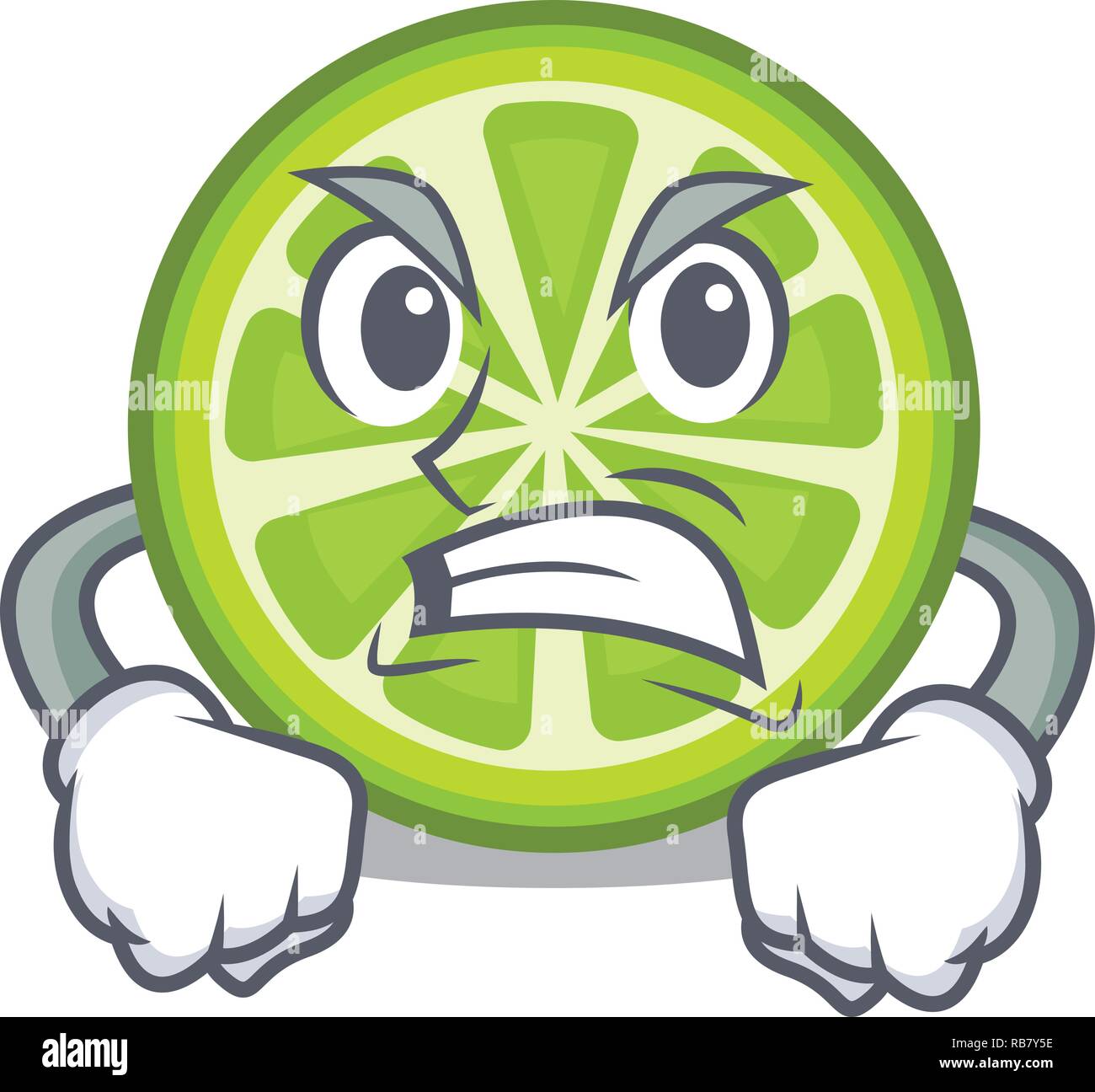 Angry green lemon slices in character fridge Stock Vector Image & Art ...