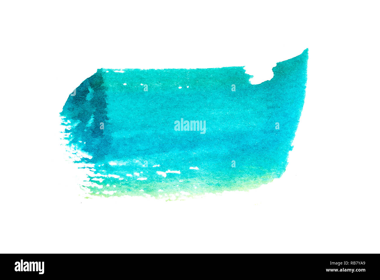 Single watercolor brush stroke isolated on white background Stock Photo ...