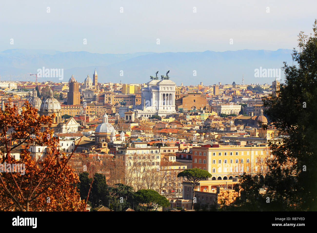 Rome view from janiculum terrace hi-res stock photography and images ...
