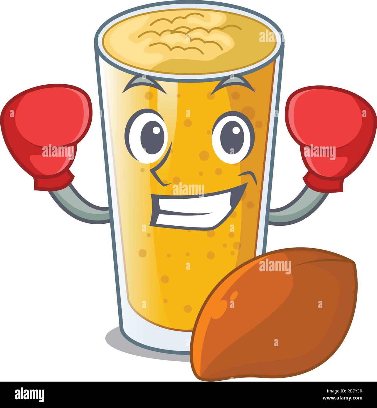 Boxing lassi mango in a cartoon glass Stock Vector Image & Art - Alamy