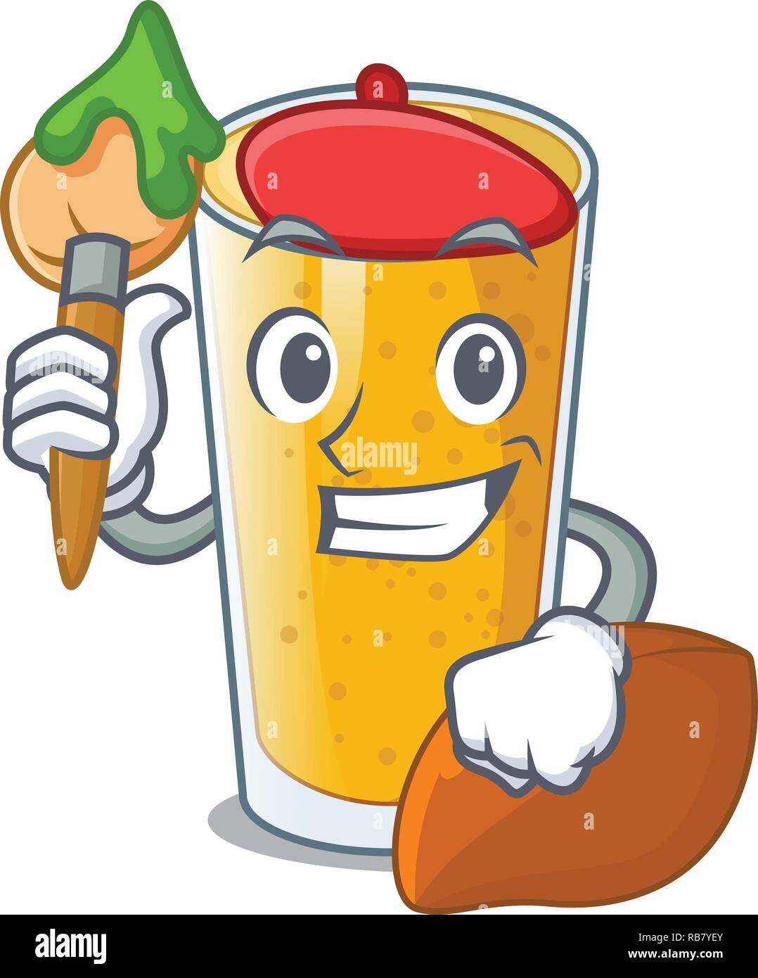 Artist lassi mango in a cartoon glass Stock Vector Image & Art - Alamy