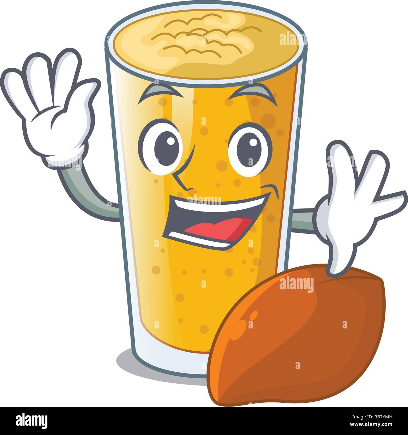 Waving lassi mango in a cartoon bottle Stock Vector Image & Art - Alamy