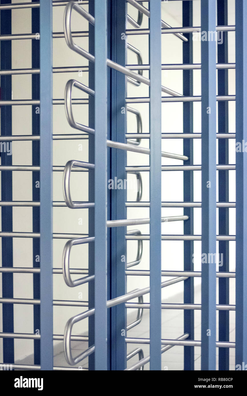 Big steel turnstiles Stock Photo - Alamy