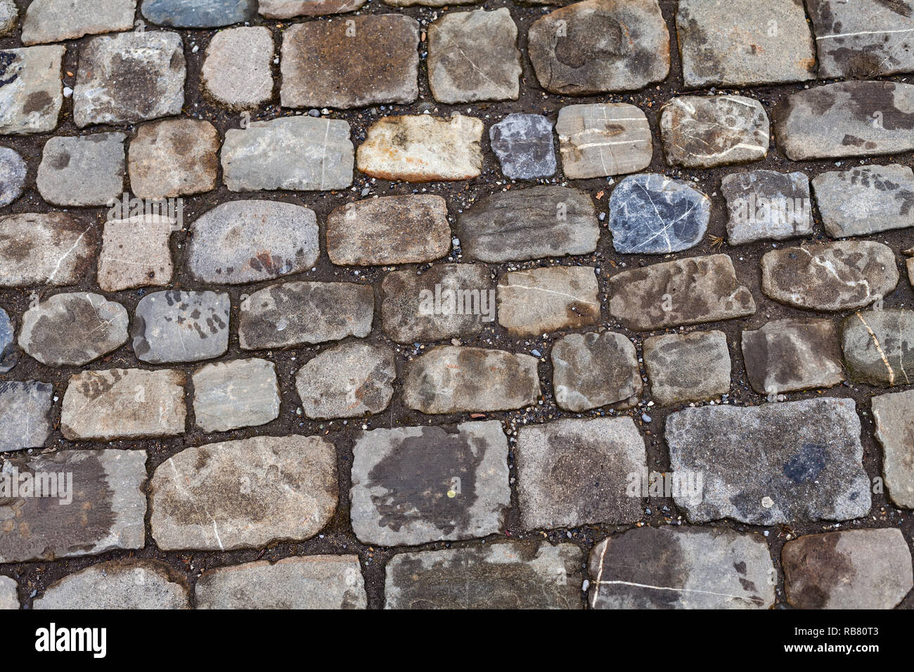 Close up picture of cobbled pathway. Texture. Design. Pattern Stock ...