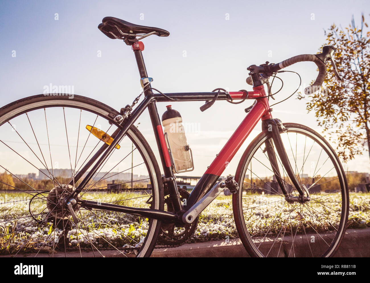 Race road bike. Toned Stock Photo - Alamy
