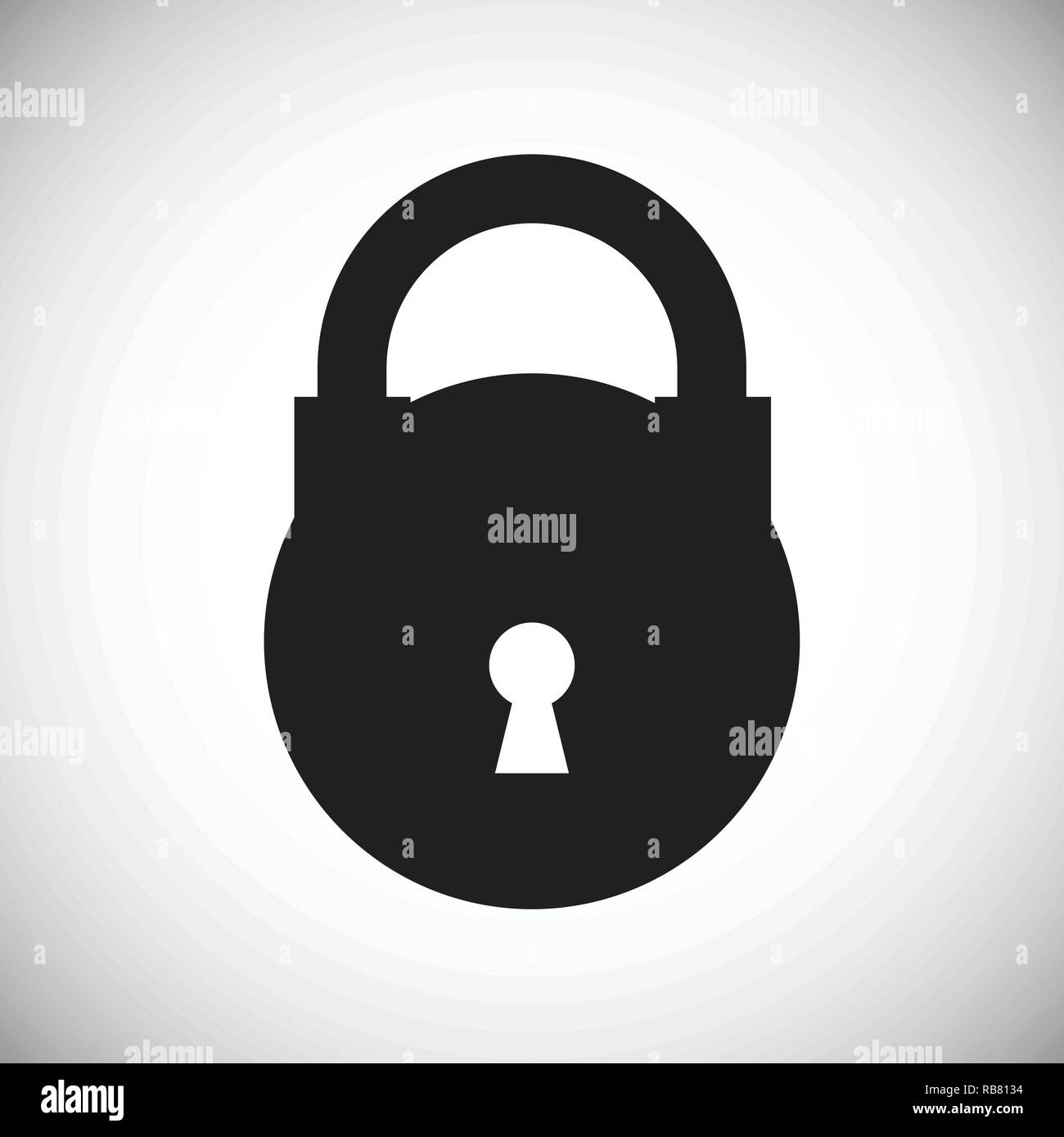 Lock icon on white background for graphic and web design, Modern simple ...