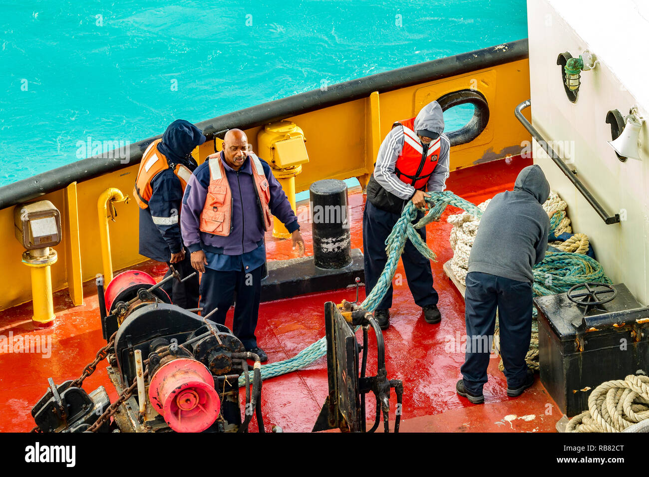 Tug boat crew hi-res stock photography and images - Alamy
