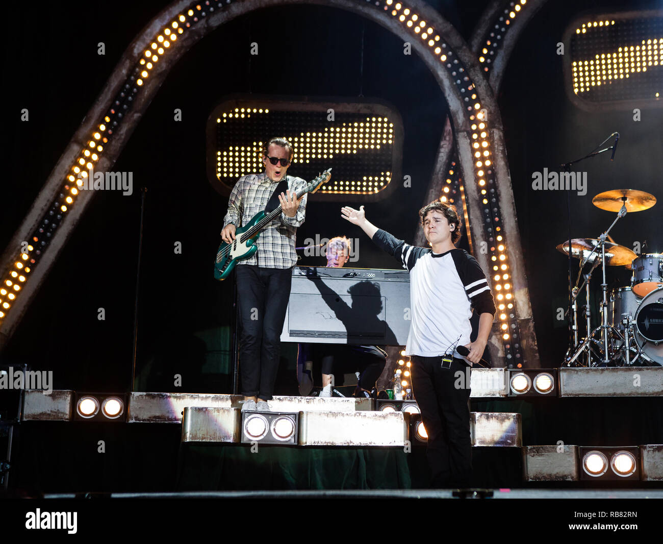 The Danish band Lukas Graham performs a live concert at the Danish ...