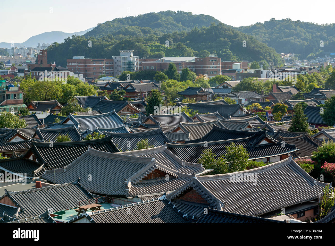 The most popular attraction in jeonju is the hanok village hi-res stock ...