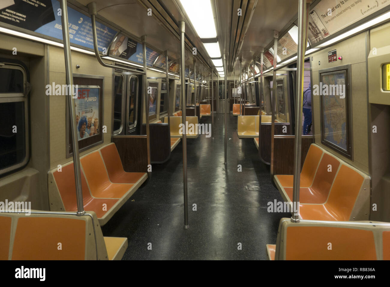 New York City Subway Train Seats High Resolution Stock Photography and ...