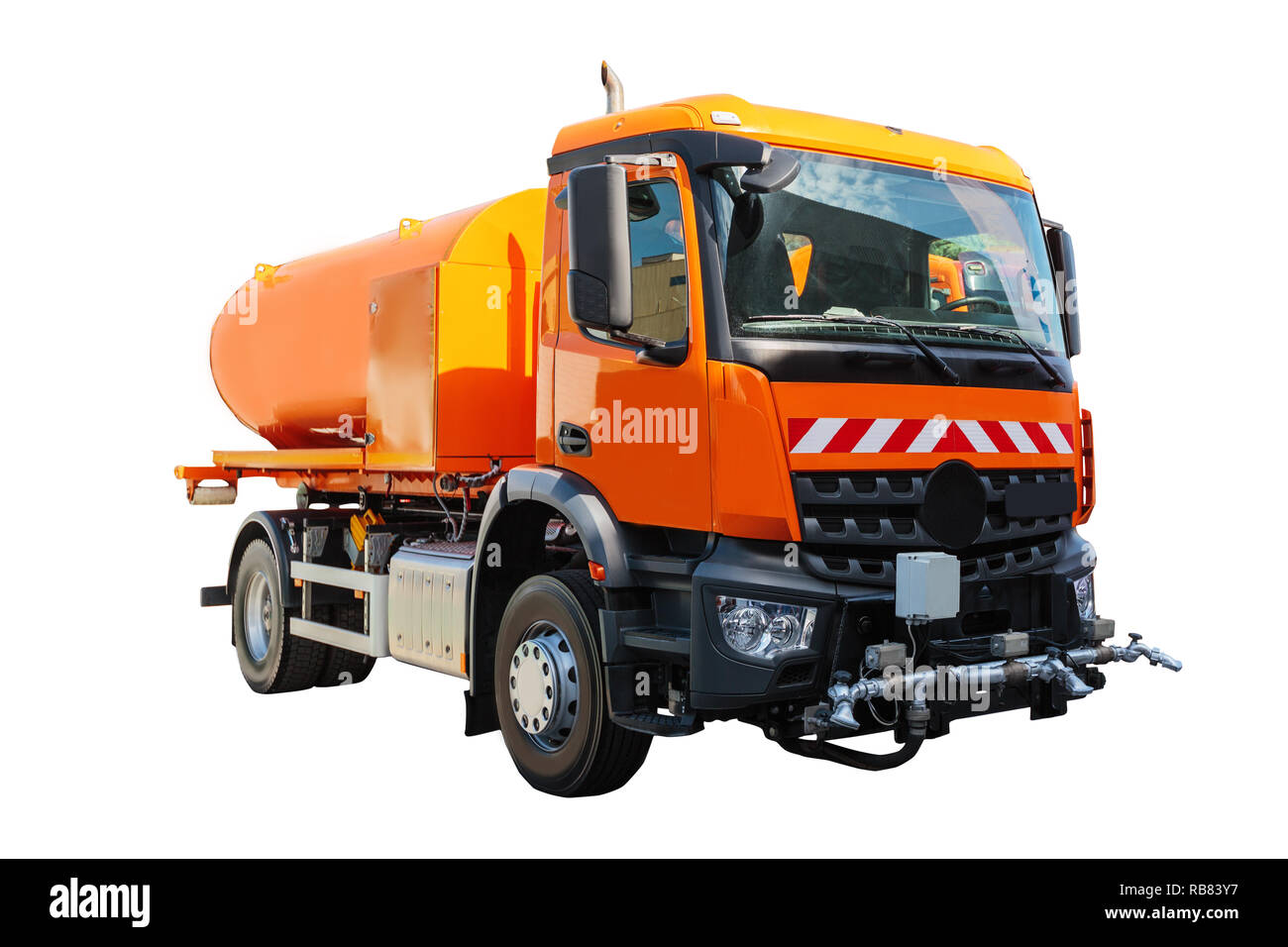 Street cleaner machine isolated on white background with clipping path ...