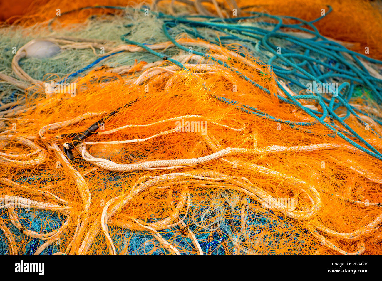 Orange fishing net hi-res stock photography and images - Alamy