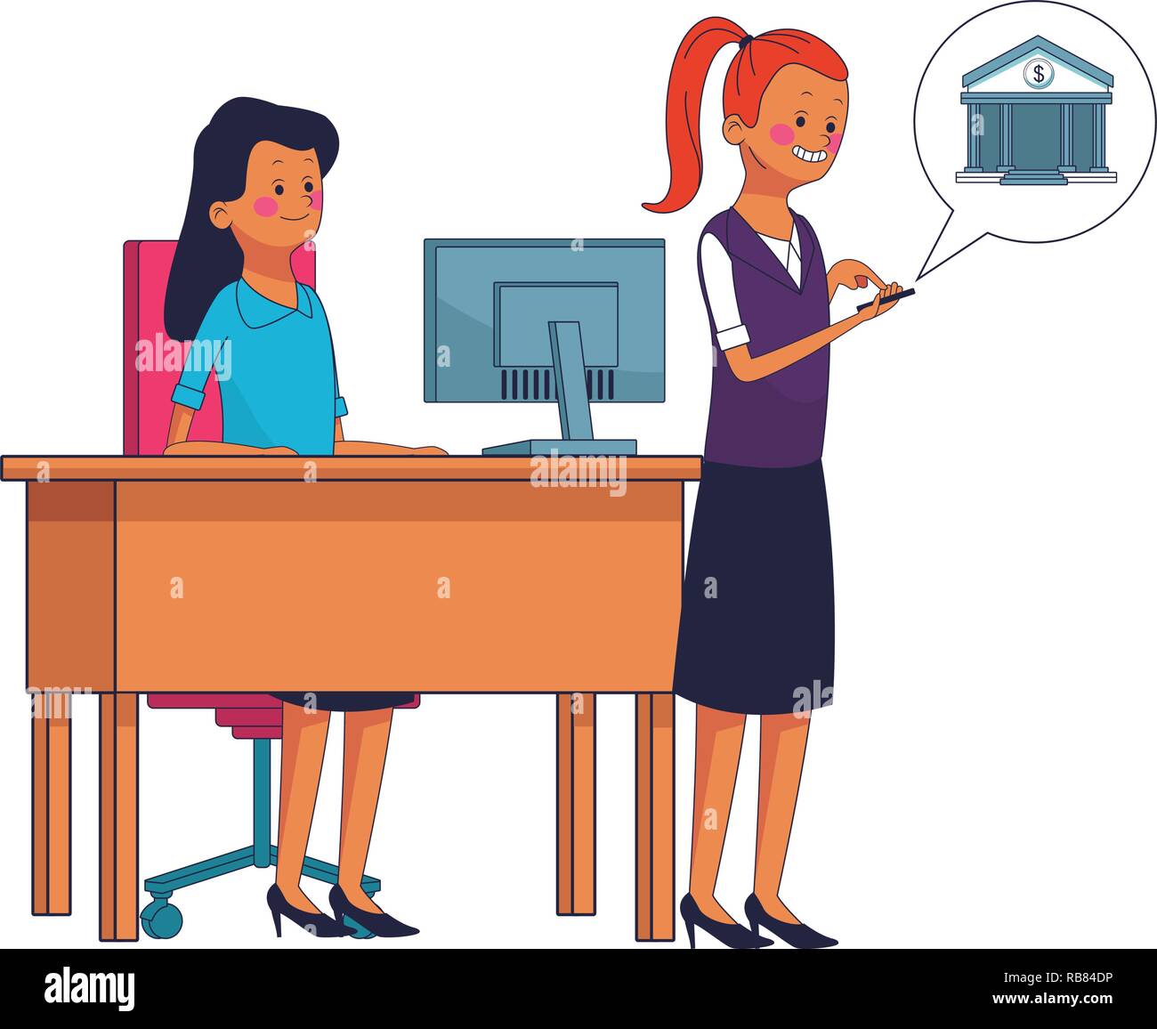 business coworkers cartoon Stock Vector Image & Art - Alamy