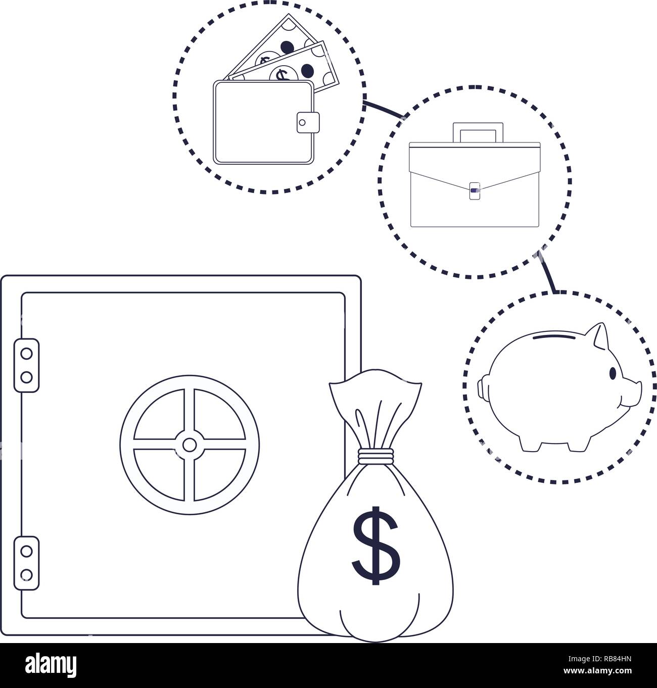 saving money cartoon Stock Vector Image & Art - Alamy