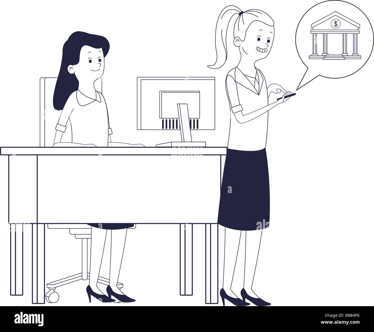 business coworkers cartoon Stock Vector Image & Art - Alamy